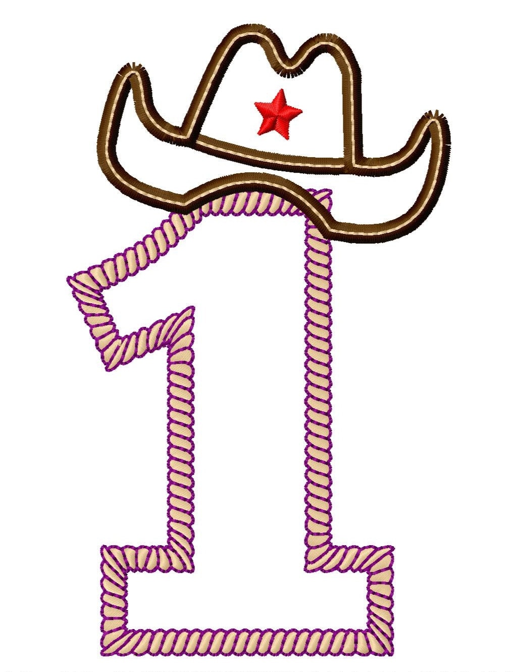 Rodeo Time Applique Numbers Machine Embroidery Design 5 - Etsy