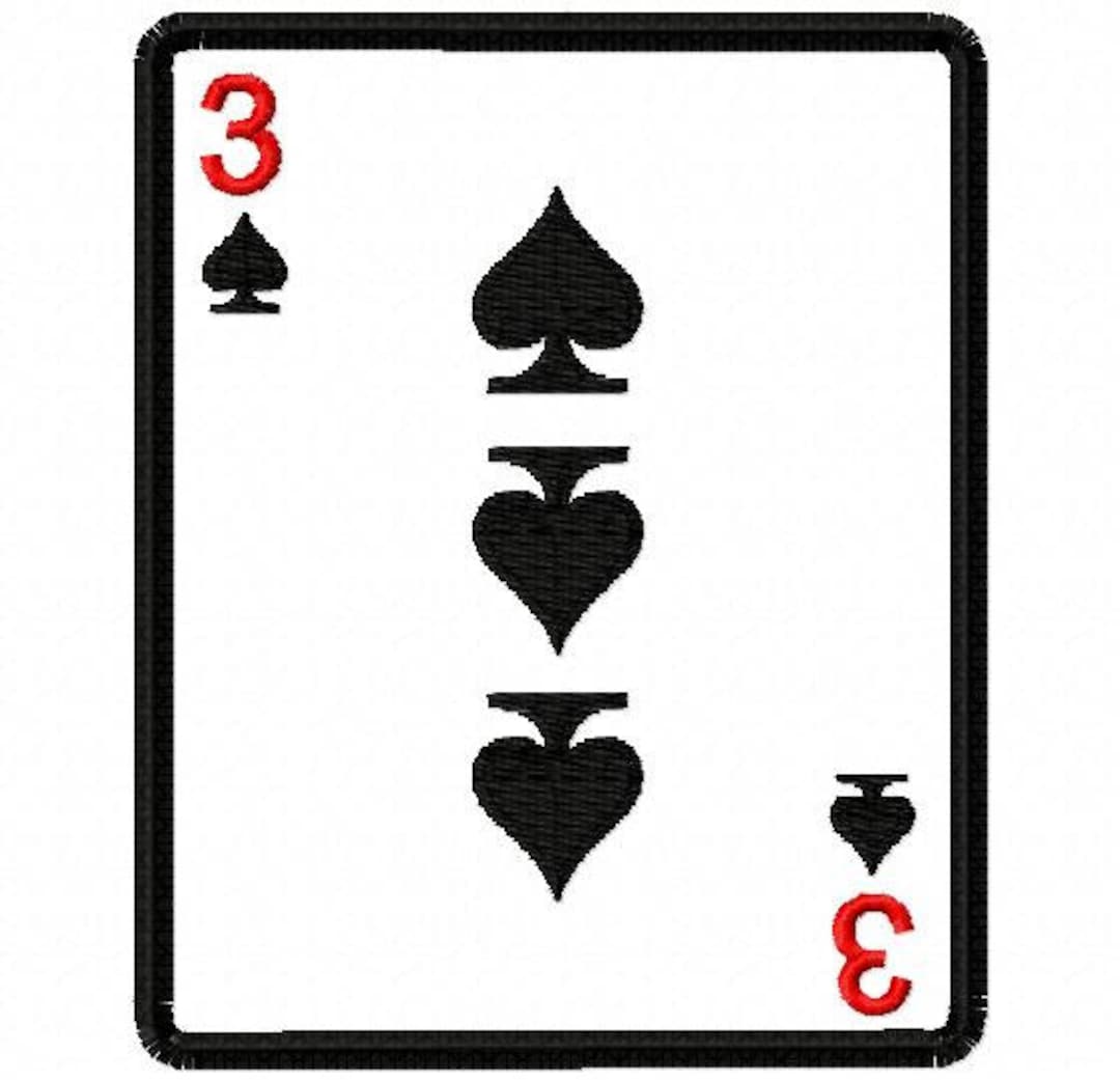 Playing Cards - Spades - Applique With Numbers 0-9 - Machine Embroidery ...