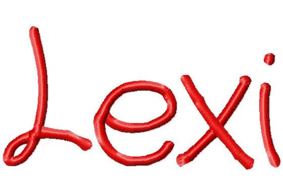 Lexi Machine Embroidery Font Sizes - Etsy