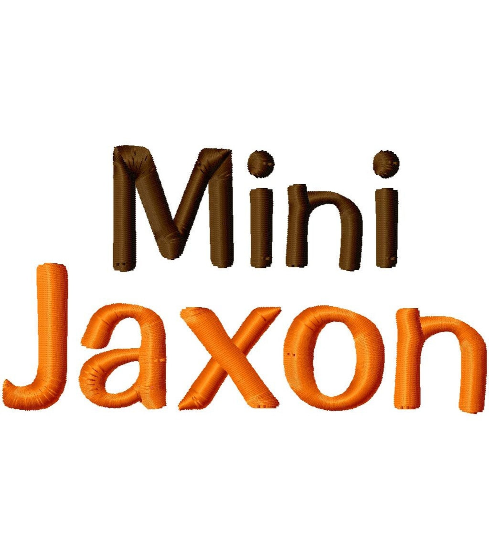 Mini Jaxon Machine Embroidery Font - Sizes .5in. (half Inch) BUY 2 Get ...