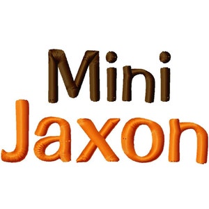 Mini Jaxon Machine Embroidery Font - Sizes .5in. (half Inch) BUY 2 Get ...