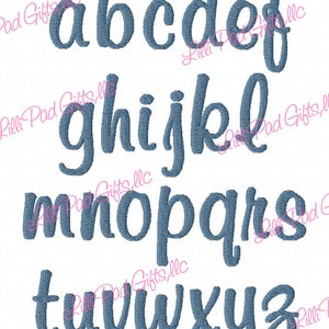 JUMBO Murphy Script LOWER CASE Machine Embroidery Font - Sizes 5",6",7 ...
