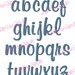 JUMBO Murphy Script LOWER CASE Machine Embroidery Font - Sizes 5",6",7 ...