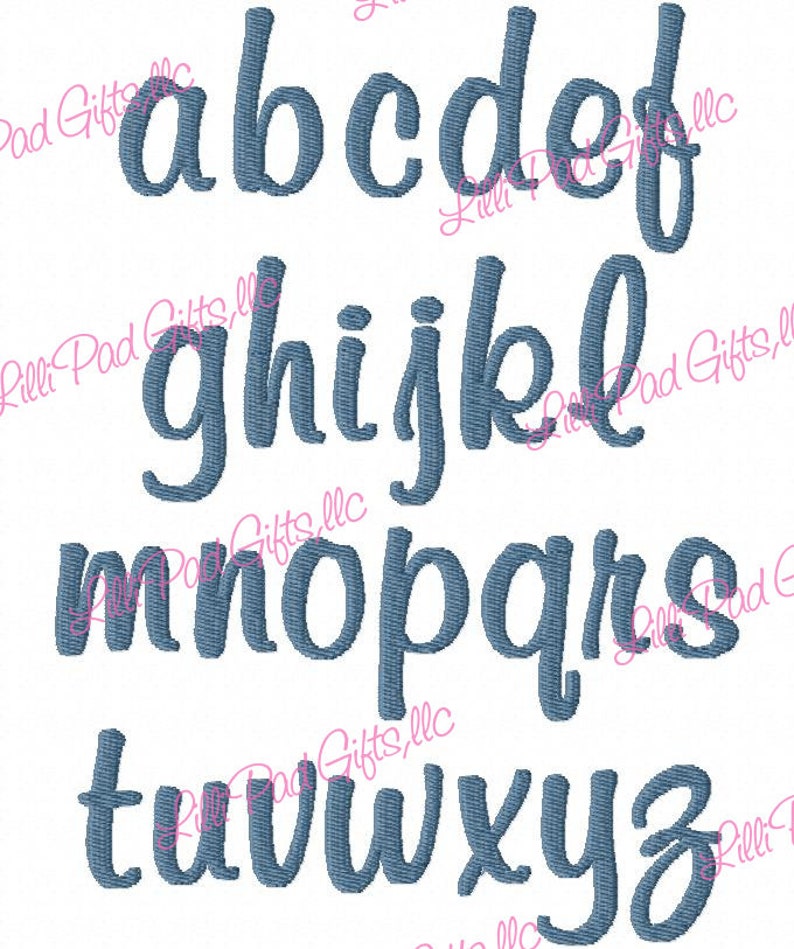 JUMBO Murphy Script LOWER CASE Machine Embroidery Font - Sizes 5",6",7 ...