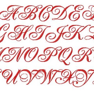 JUMBO Fancy Script Machine Embroidery Font - Sizes 5",6",7", and 5x7 ...
