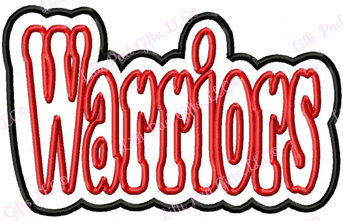 Warriors - Bubble Double Applique - Machine Embroidery Design - 6 Sizes ...