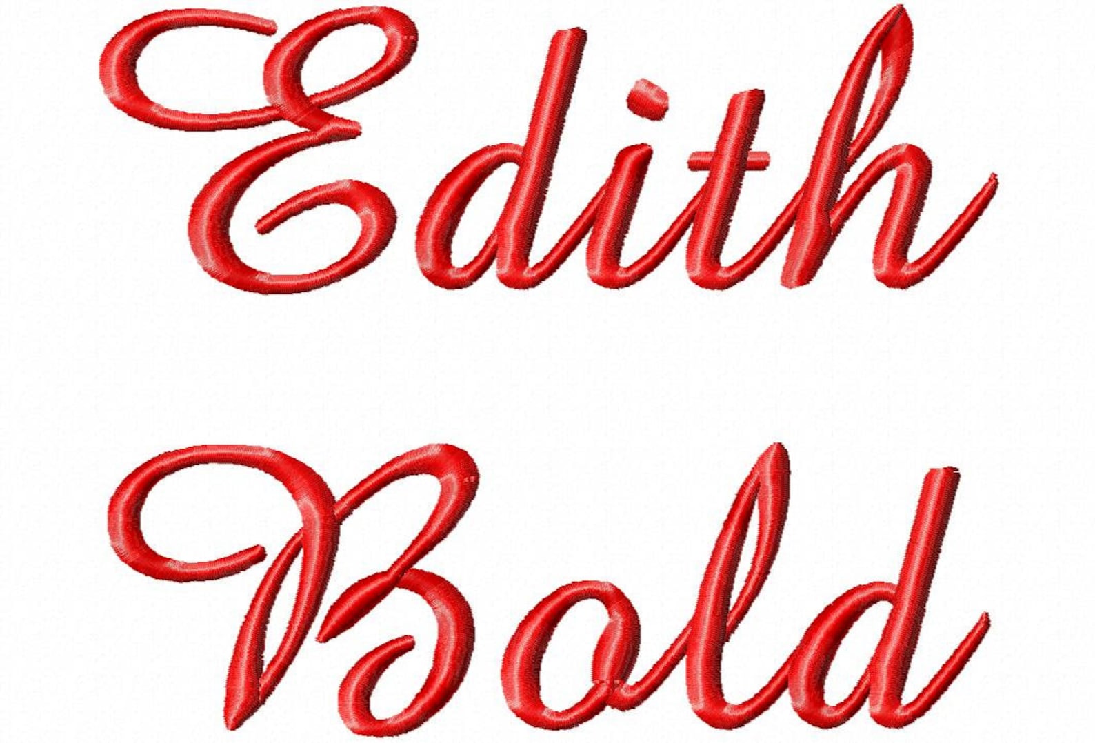 Edith BOLD Machine Embroidery Font Sizes | Etsy