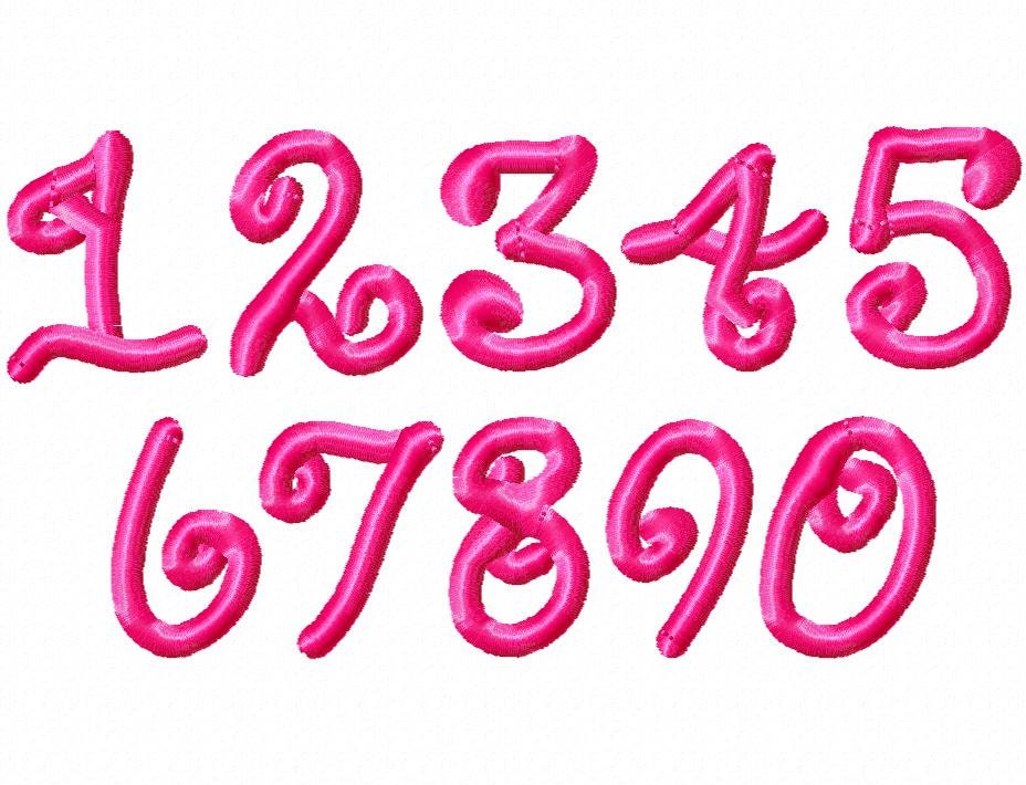 Ellie LILLI PAD EXCLUSIVE Machine Embroidery Font Sizes | Etsy