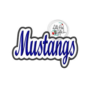 Mustangs - Outline Applique - Machine Embroidery Design - 14 Sizes ...