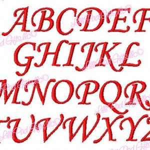 Mini Wedding Script - Machine Embroidery Font - Sizes .5in. (half Inch ...