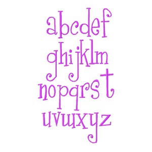 JUMBO Wacky - Lower Case Letters - Machine Embroidery Font - Sizes 5",6 ...