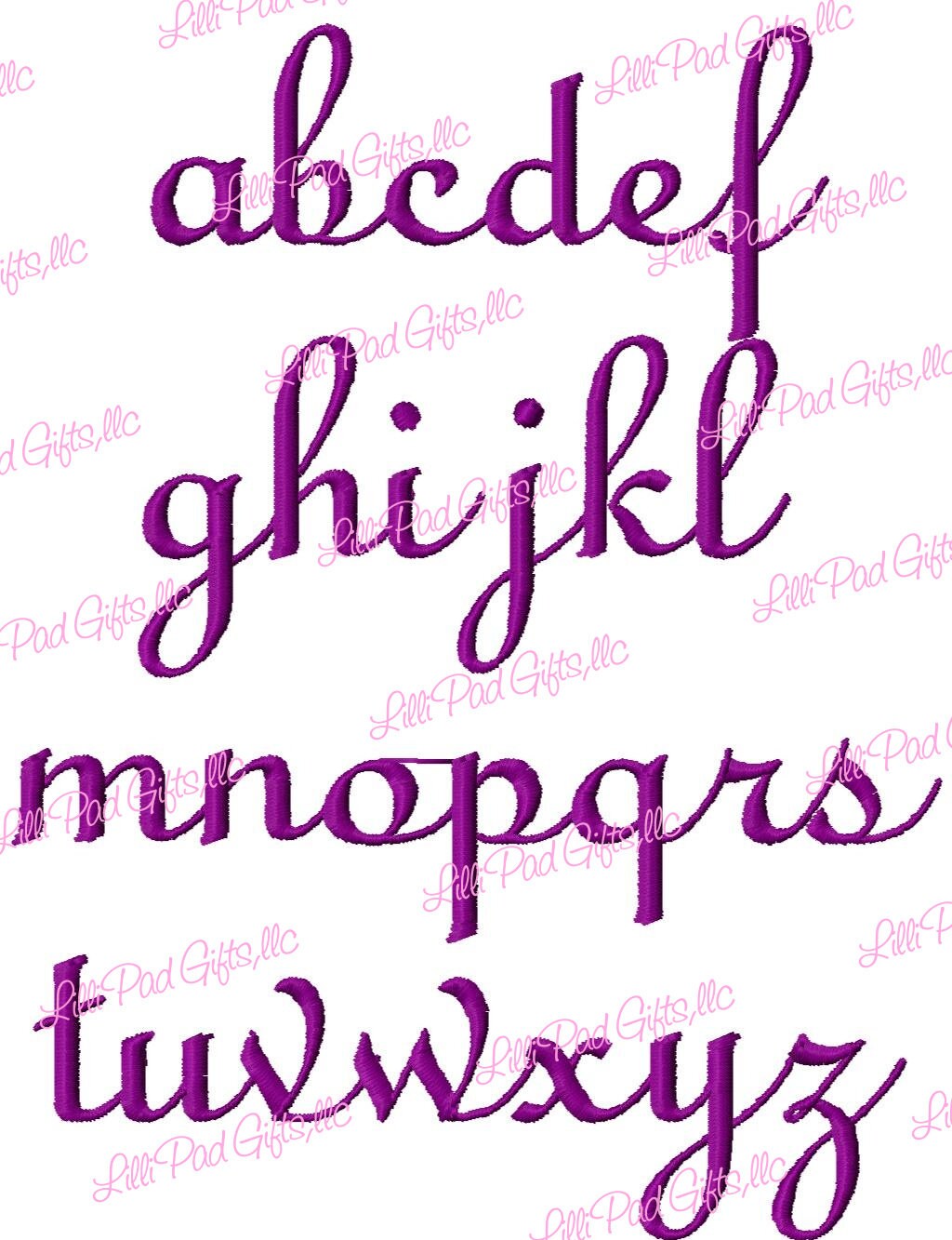 Annie Script Machine Embroidery Font BX Sizes | Etsy