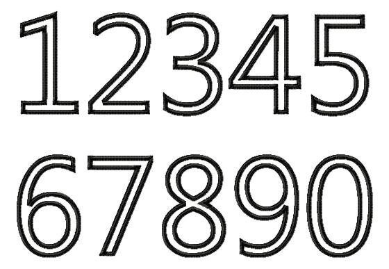 SUPER JUMBO Simple Block APPLIQUE Number Set Sizes 8 | Etsy