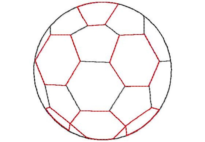 Soccer Ball Reverse Applique Machine Embroidery Design 9 - Etsy