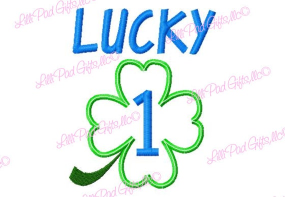 Lucky 1 Boy Applique Machine Embroidery Design 6 Sizes | Etsy