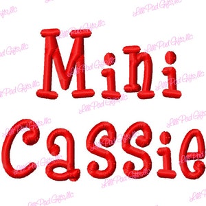 Mini Cassie .5in (half Inch) BX - Machine Embroidery Font - BUY 2 Get 1 ...