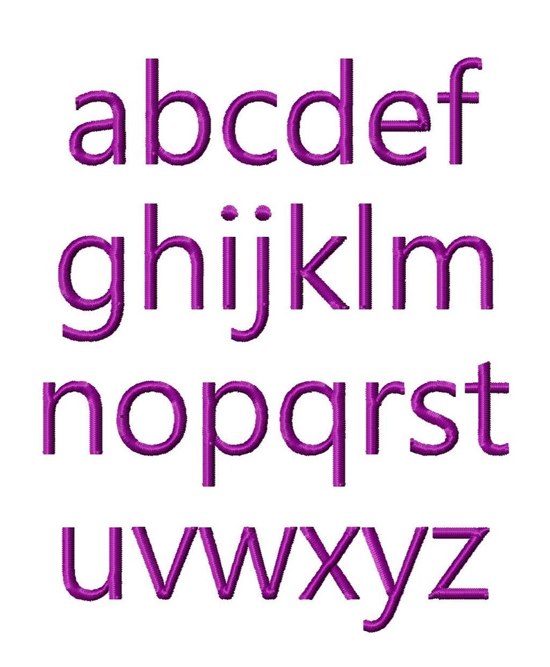 JUMBO Simple Block Lower Case Letters Machine Embroidery | Etsy