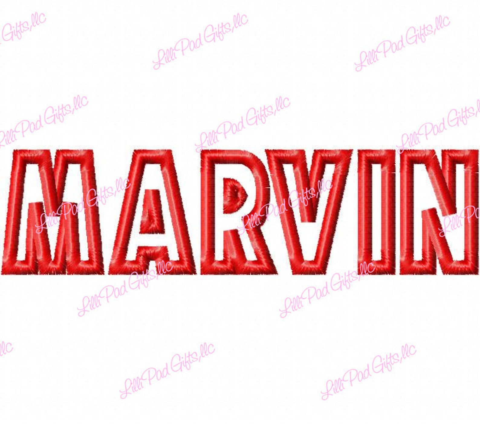 Marvin Applique Font Set Machine Embroidery Design Sizes - Etsy