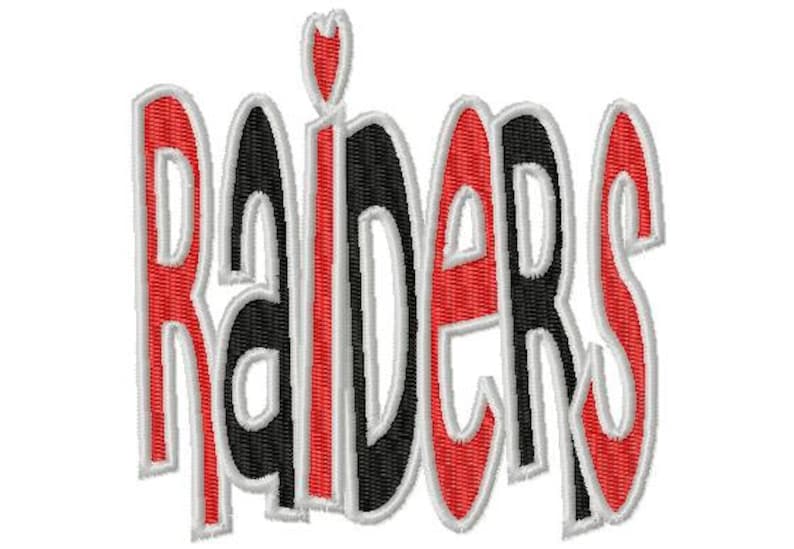 RAIDERS Multi Color Outline Machine Embroidery Design - Etsy