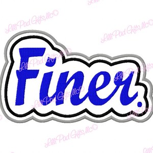 Finer.- Double Applique - Machine Embroidery Design - 8 Sizes, Finer ...