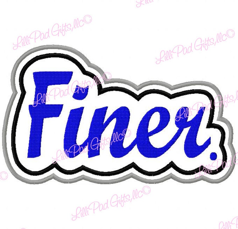Finer. Double Applique Machine Embroidery Design 8 Sizes - Etsy
