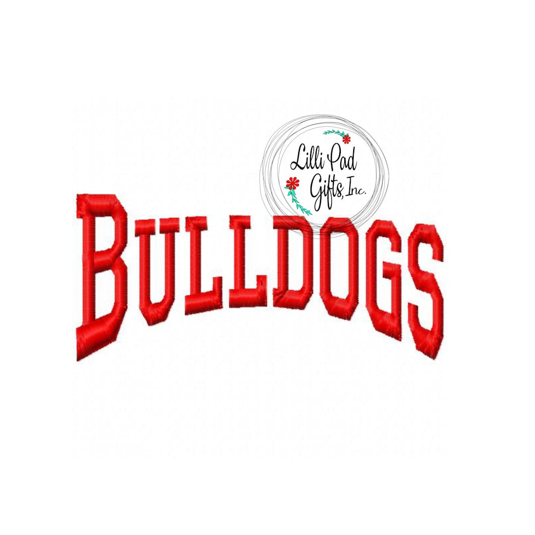 Bulldogs - College - Arched - Machine Embroidery Design - 12 Sizes ...