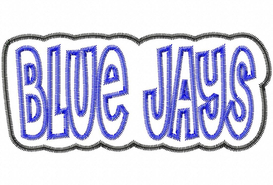 BLUE JAYS - Double Applique - Zig Zag Outline - Machine Embroidery ...