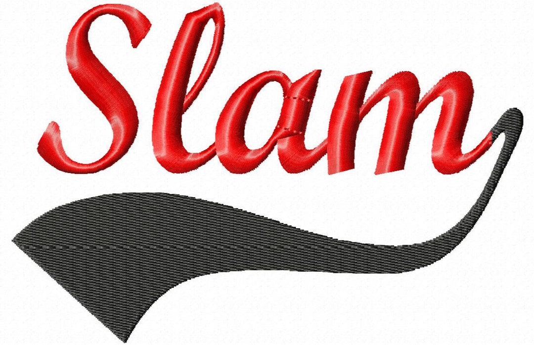 Slam - Swoosh - Machine Embroidery Design - 11 Sizes - Etsy