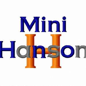 Mini Hanson Machine Embroidery Font - Sizes .5in. (half Inch) BUY 2 Get ...