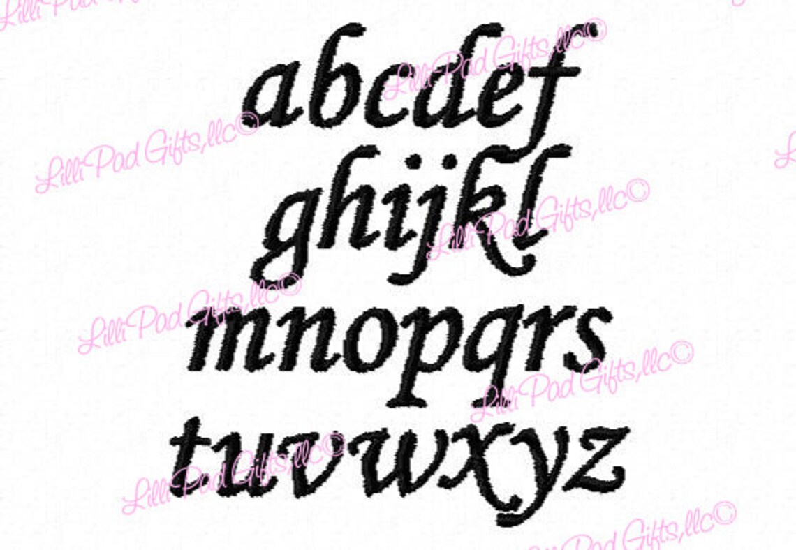 Mini Wedding Script Machine Embroidery Font Sizes .5in. - Etsy UK