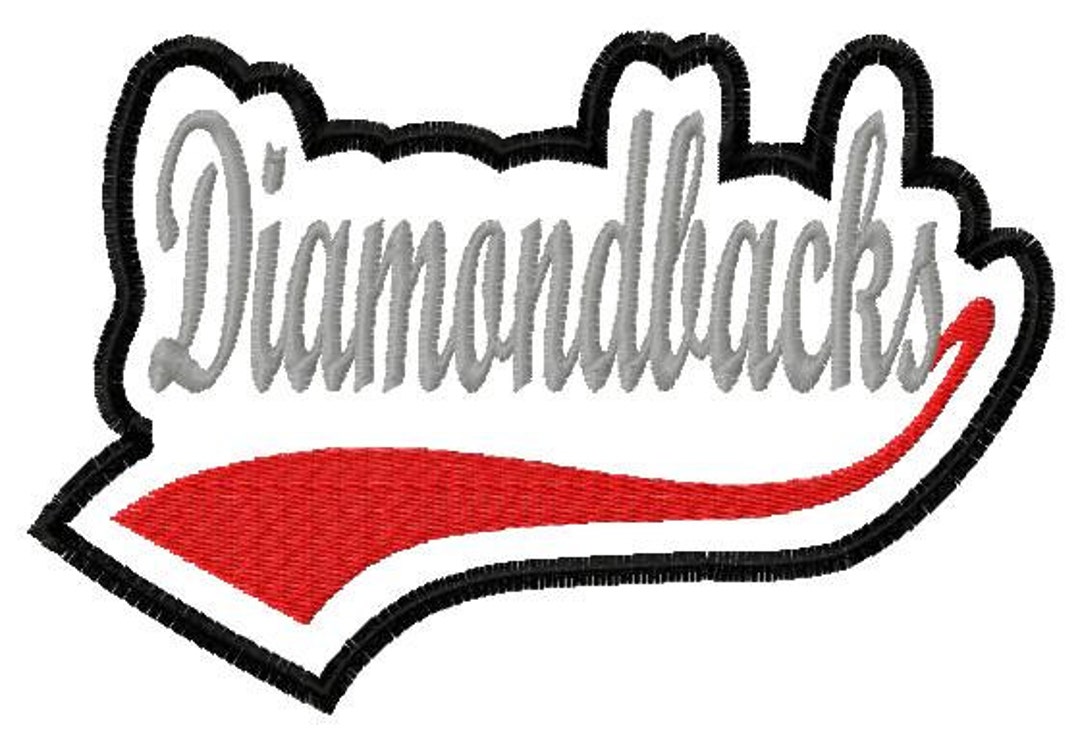 Diamondbacks Swoosh - Applique - Machine Embroidery Design - 11 Sizes ...