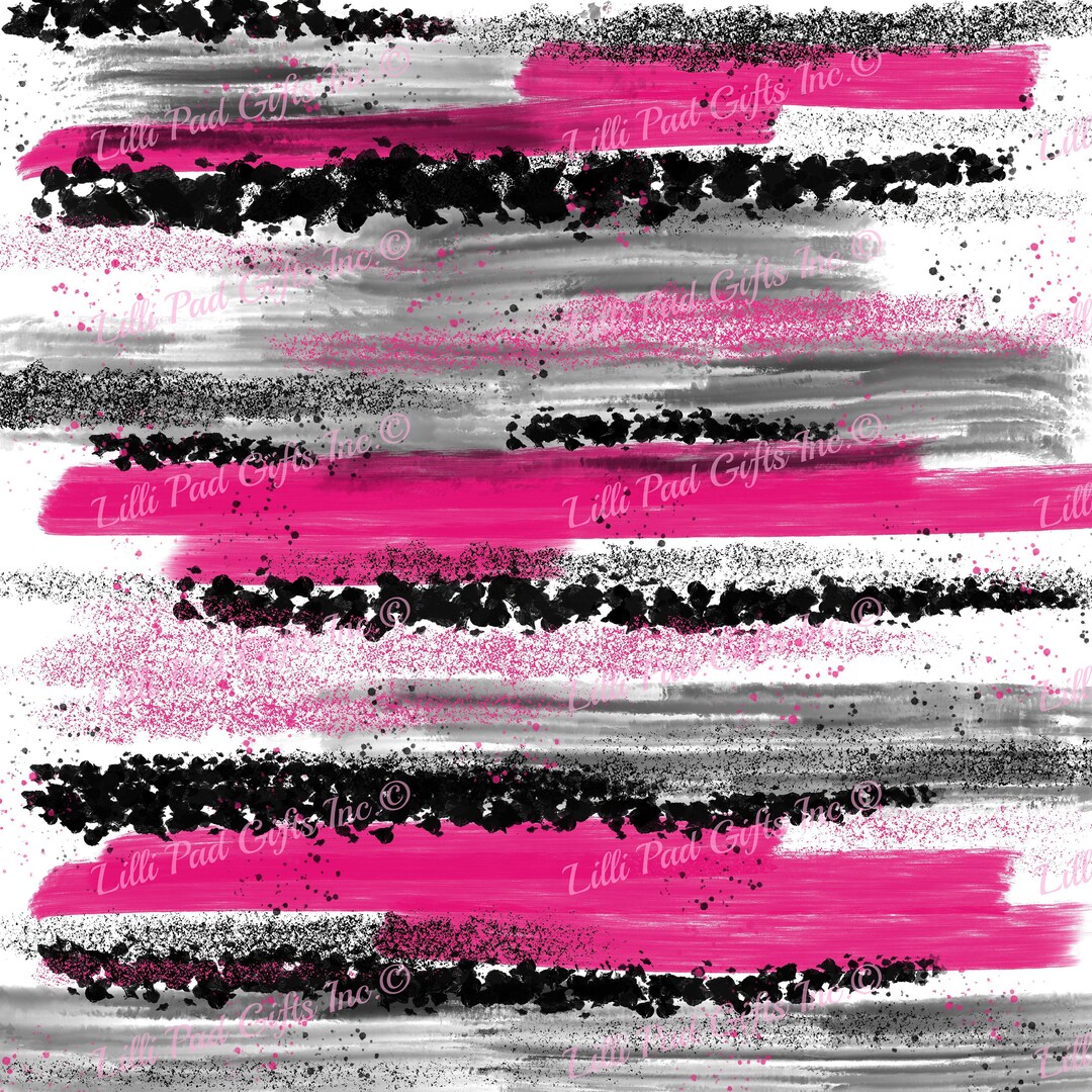Brushes - Black and Pink - Sublimation Design - Instant Download ...