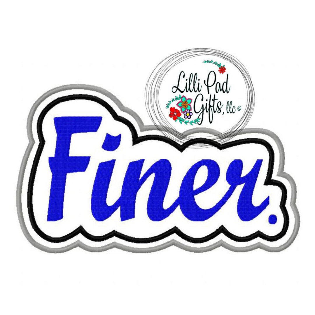 Finer.- Double Applique - Machine Embroidery Design - 8 Sizes, Finer ...
