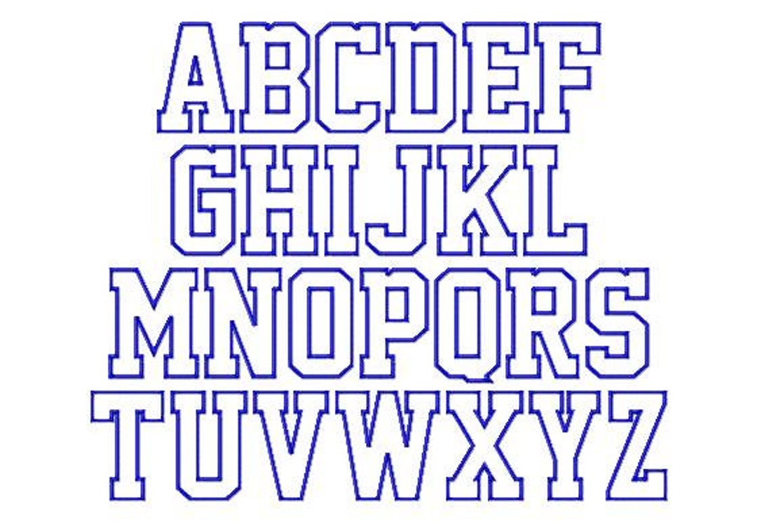 SUPER JUMBO School Time APPLIQUE Font Set - Sizes 8", 9" & 10" Jumbo ...