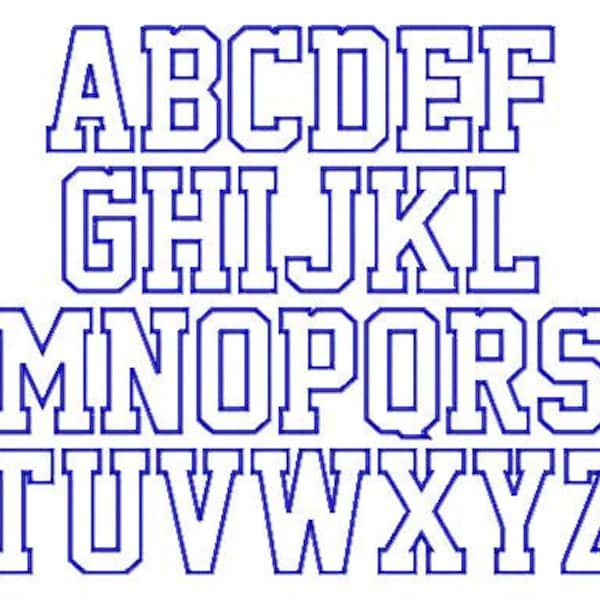 Large Embroidery Font - Etsy