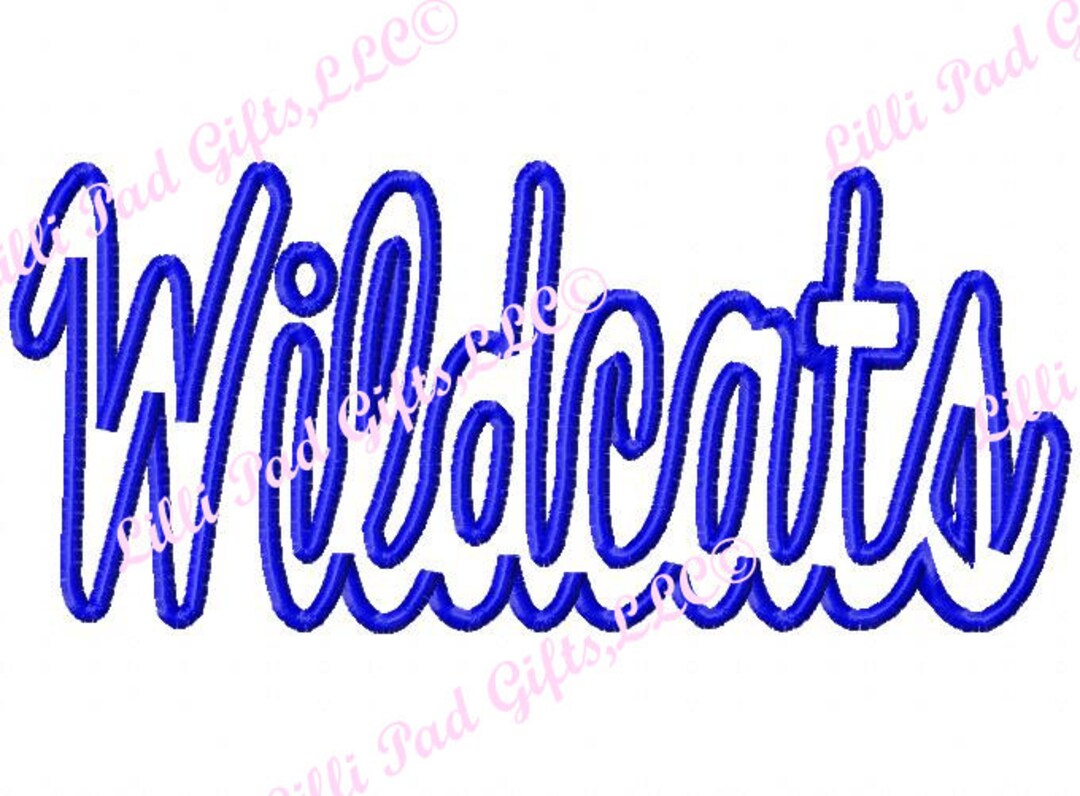 Wildcats-applique-round - Machine Embroidery - 12 Different Sizes, Wildcat, Wildcats, Applique ...