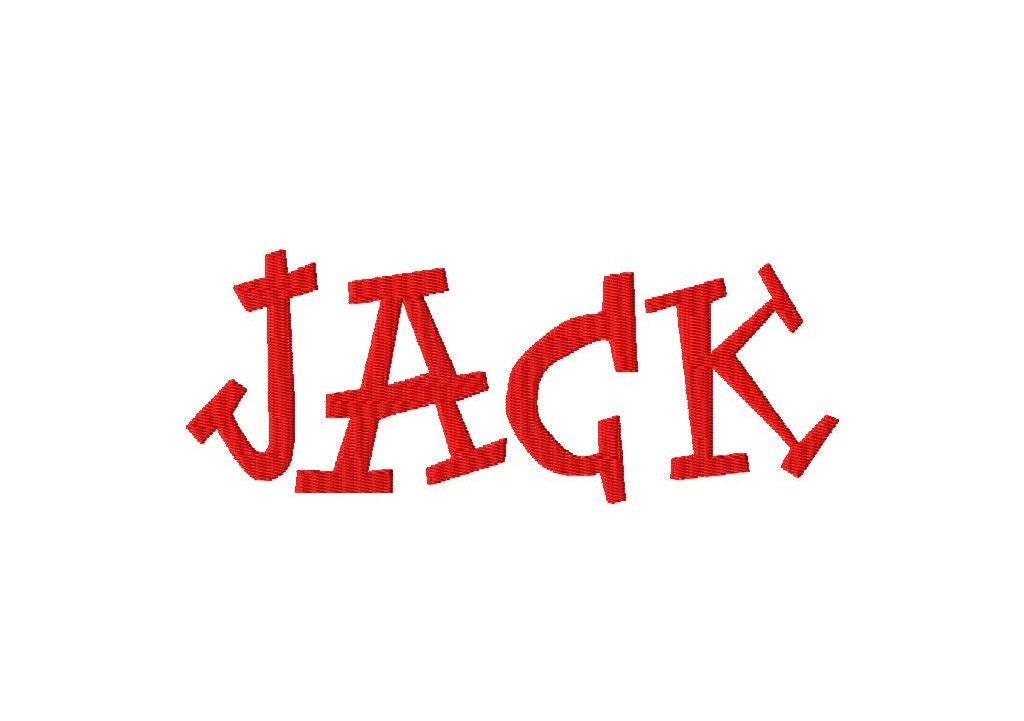 JUMBO Jack Machine Embroidery Font Sizes | Etsy