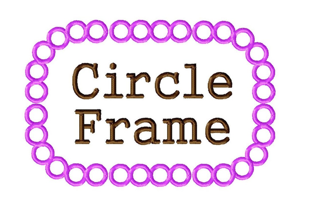 Circle Frame Design - Machine Embroidery - 8 Different Sizes - Etsy