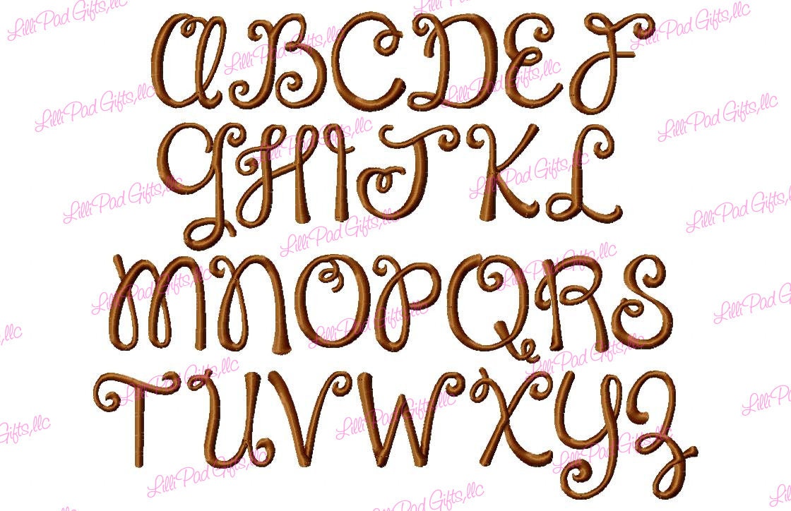Bailey Machine Embroidery Font BX Sizes | Etsy