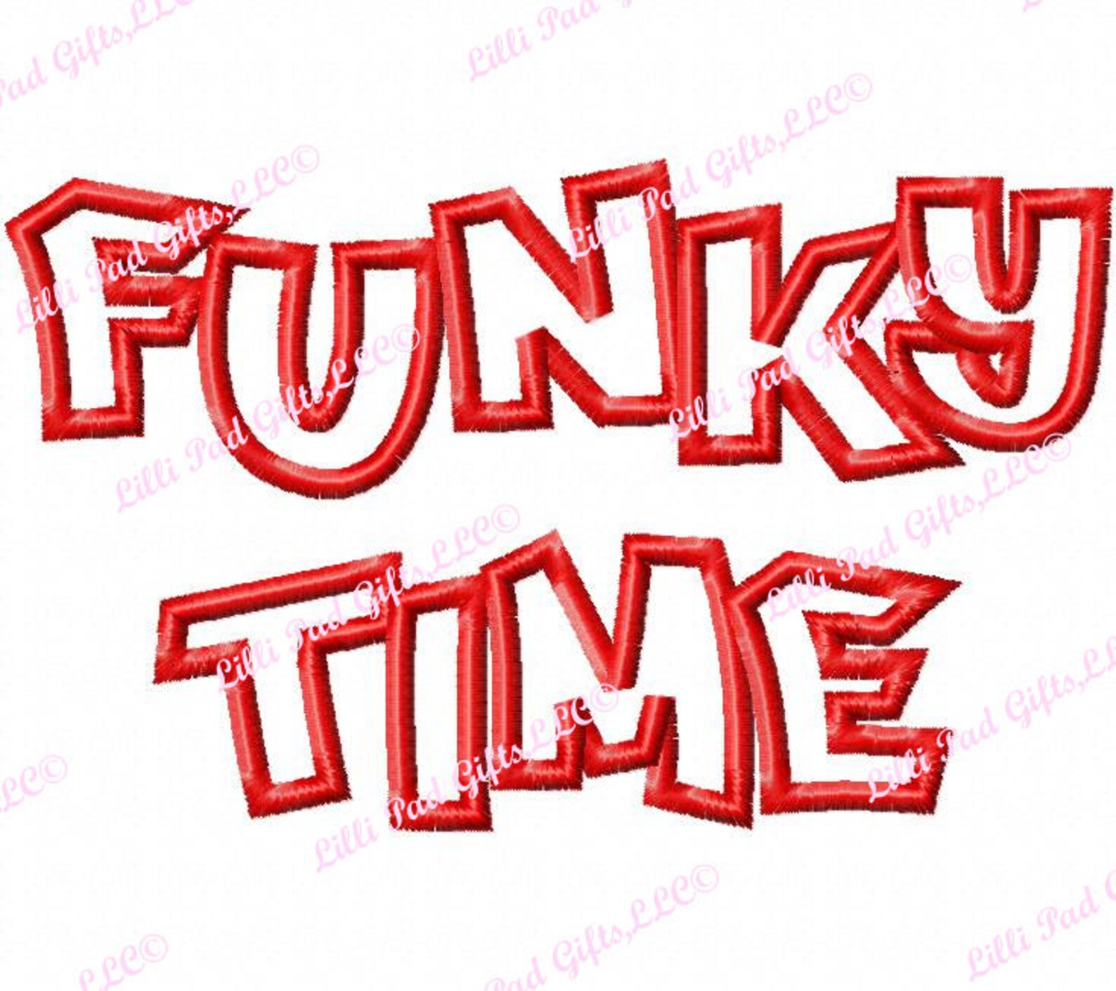 Funky Time Applique Font Set Sizes 2 3 4x4 | Etsy