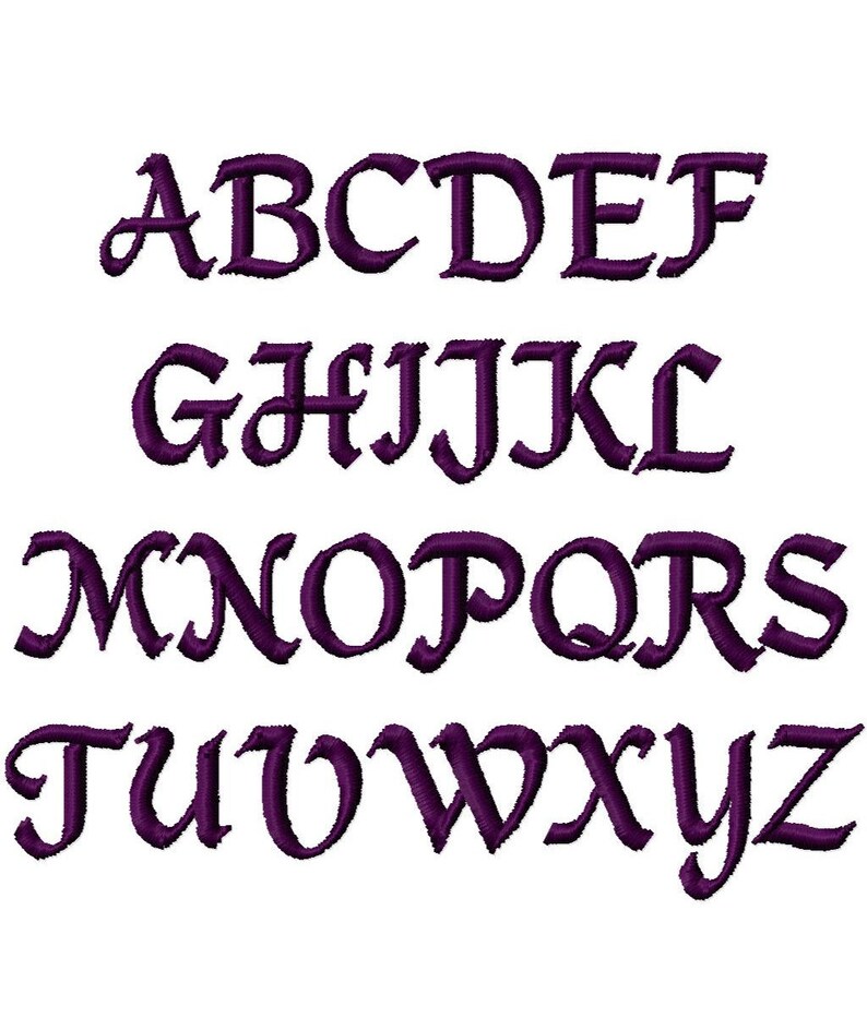 Mini Renni Machine Embroidery Font - Sizes .5in. (half Inch) BUY 2 Get ...