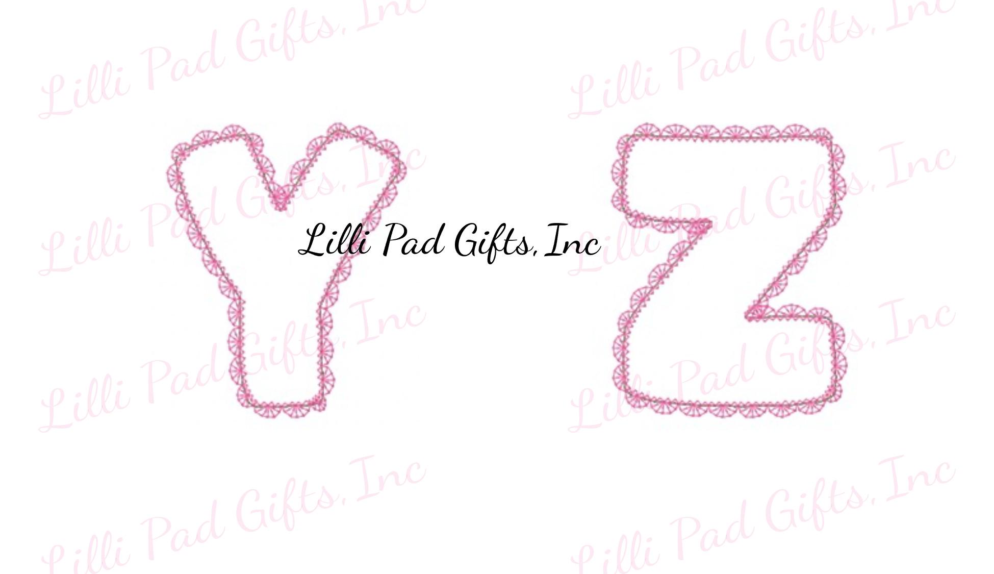 Lacey Applique Font Set - Machine Embroidery Design - 5", 6", 7" and ...