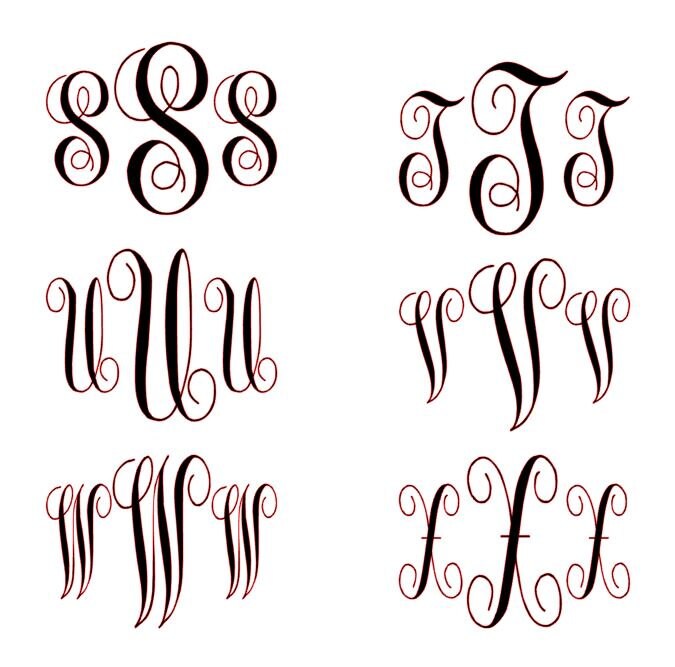 ABC Script Monogram Font Cut File Instant Download SVG | Etsy