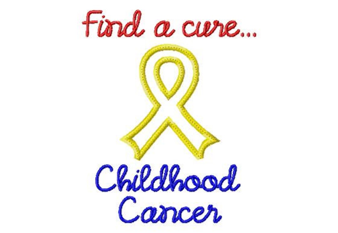 Find a Cure...childhood Cancer - Applique - Machine Embroidery Design ...