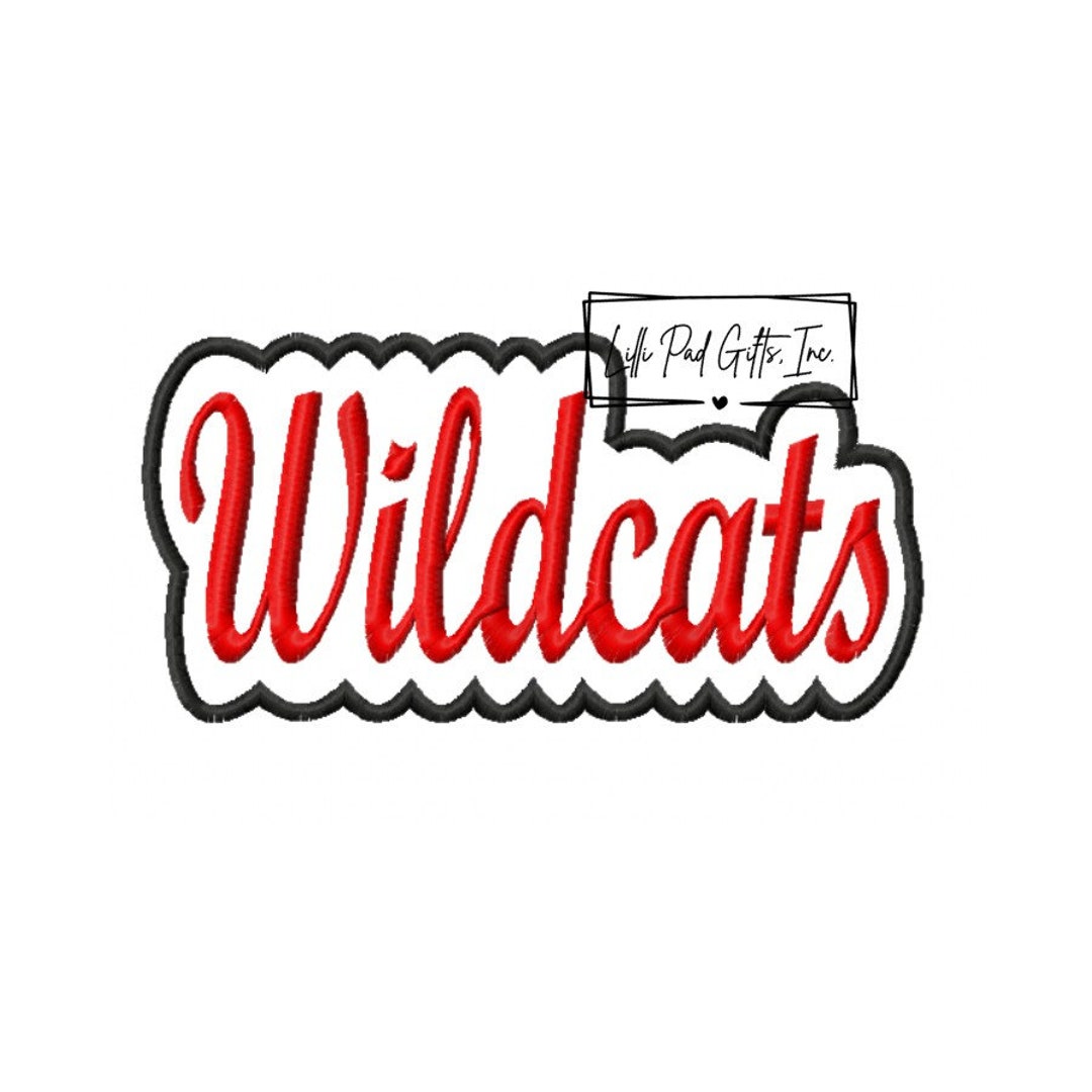 Wildcats - Outline Applique - Machine Embroidery Design - 10 Sizes ...