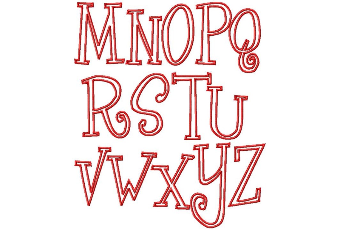 Wacky Applique Font Set Machine Embroidery Design 5 - Etsy