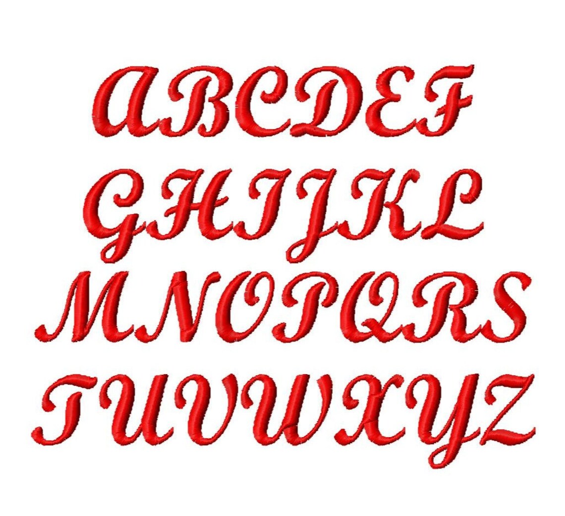 Mini Baseball Time Script - .5in. (half Inch) - Machine Embroidery Font ...