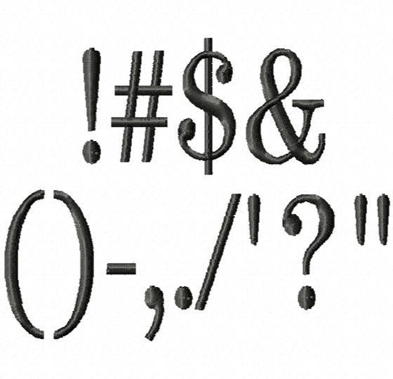 Mini Melanie .5in. half Inch Machine Embroidery Font | Etsy