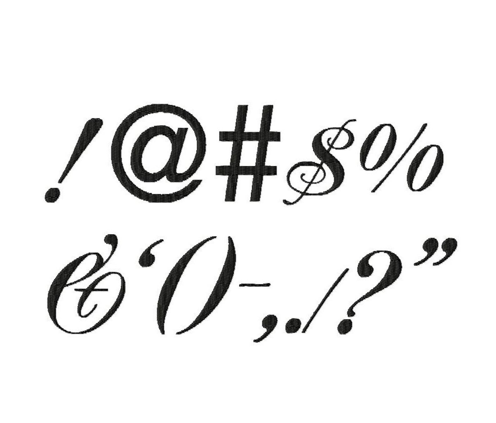 Jumbo LOWER CASE Fancy Script - Machine Embroidery Font - Sizes 5",6",7 ...