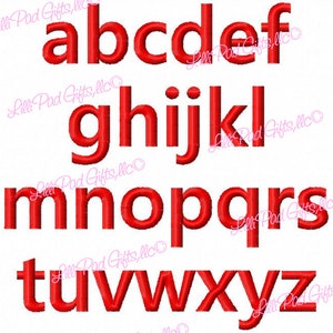 Mini Simple Block - Machine Embroidery Font - Sizes .5in. (half Inch ...